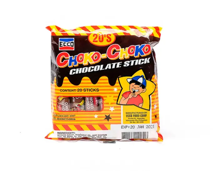 Choko-Choko Chocolate Sticks 20's 30x100g | Bayani